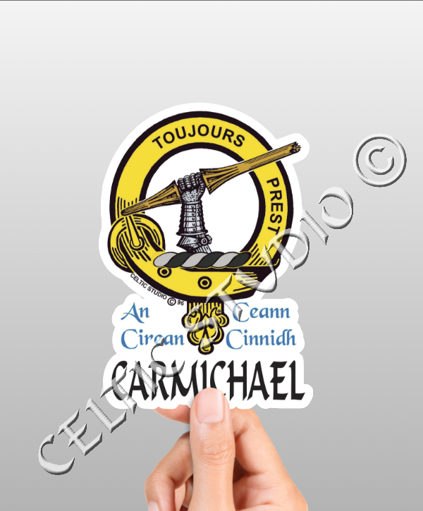 Carmichael Clan Crest Decal | Custom Scottish Heritage Car & Laptop St ...