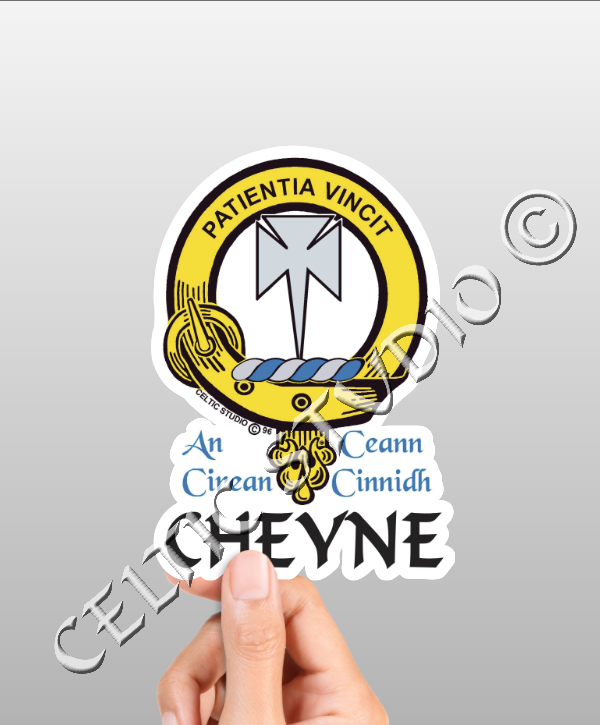 Cheyne Clan Crest Decal | Custom Scottish Heritage Car & Laptop Sticke ...