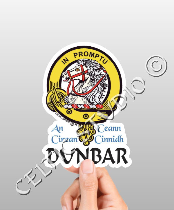 Dunbar Clan Crest Decal | Custom Scottish Heritage Car & Laptop Sticke ...