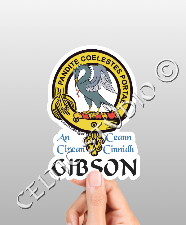 Gibson Clan Crest Decal | Custom Scottish Heritage Car & Laptop Sticke ...