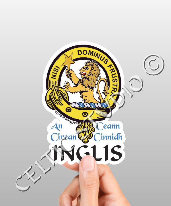 Inglis Clan Crest Decal | Custom Scottish Heritage Car & Laptop Sticke ...