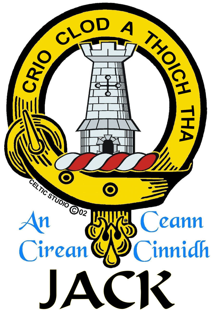 Jack Scottish Clan Embroidered Crest – Celtic Studio
