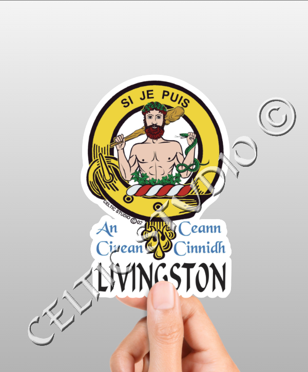 Livingston Clan Crest Decal | Custom Scottish Heritage Car & Laptop St ...