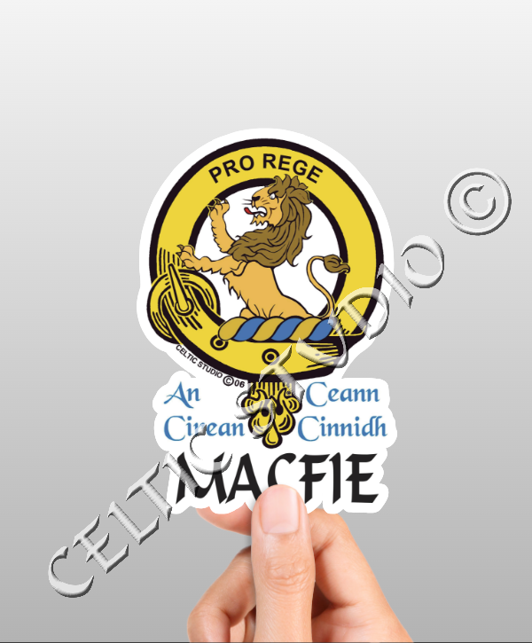 Macfie Clan Crest Decal | Custom Scottish Heritage Car & Laptop Sticke ...