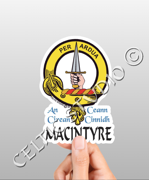 Macintyre Clan Crest Decal | Custom Scottish Heritage Car & Laptop Sti ...
