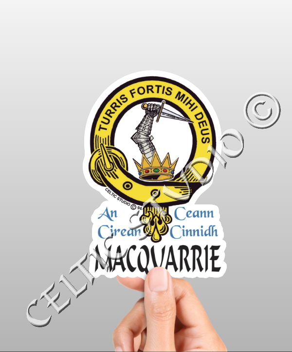 Macquarrie Clan Crest Decal | Custom Scottish Heritage Car & Laptop St ...