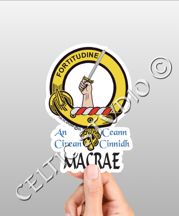 Macrae Clan Crest Decal | Custom Scottish Heritage Car & Laptop Sticke ...