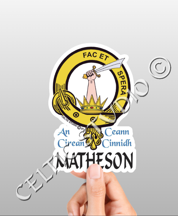 Matheson Clan Crest Decal | Custom Scottish Heritage Car & Laptop Stic ...