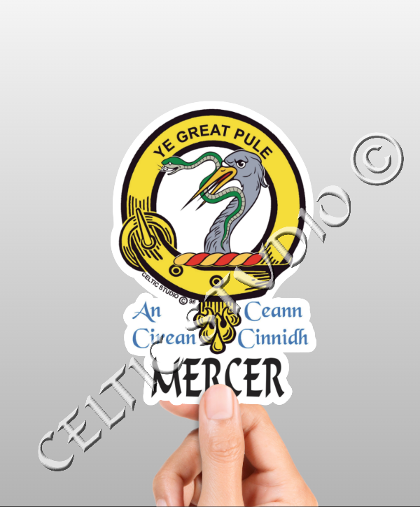 Mercer Clan Crest Decal | Custom Scottish Heritage Car & Laptop Sticke ...