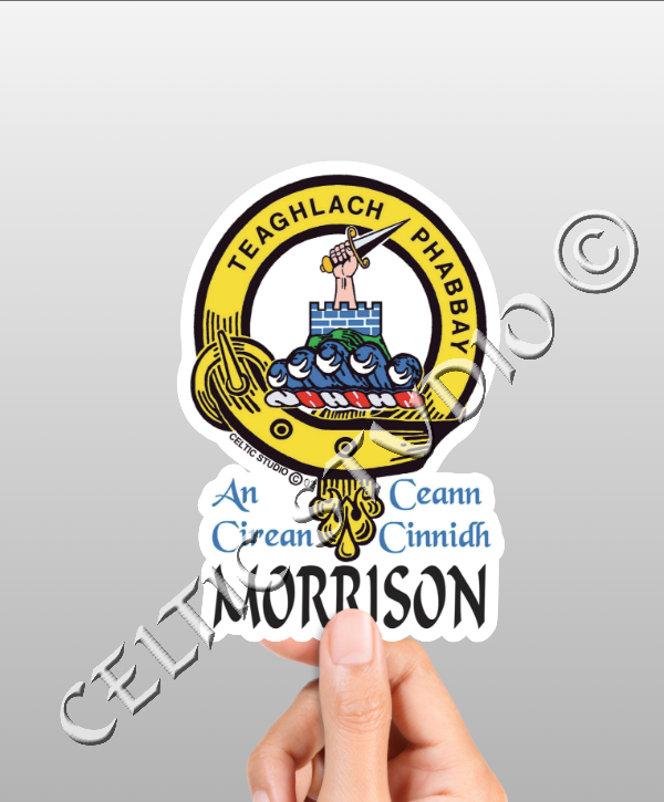 Morrison Clan Crest Decal | Custom Scottish Heritage Car & Laptop Stic ...