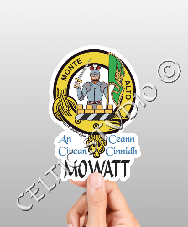 Mowatt Clan Crest Decal | Custom Scottish Heritage Car & Laptop Sticke ...
