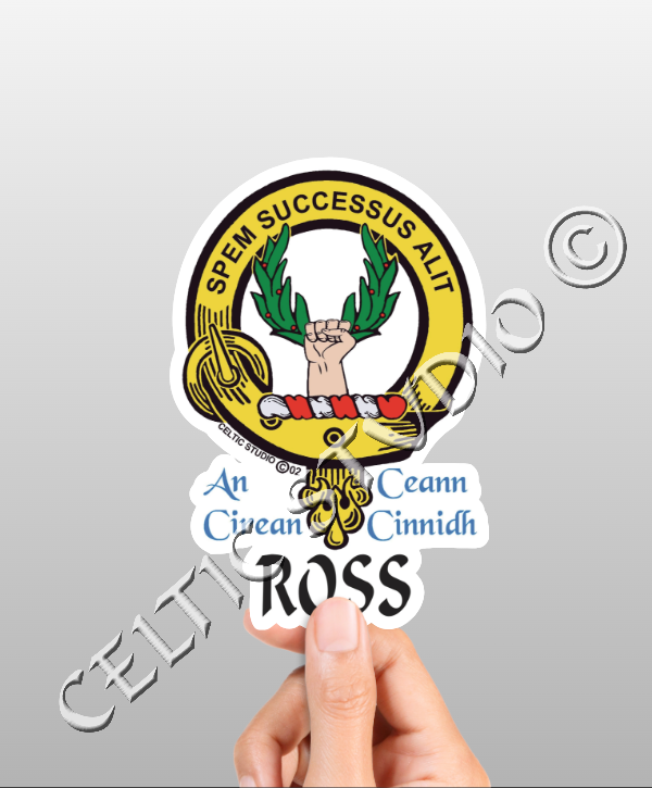 Ross Clan Crest Decal | Custom Scottish Heritage Car & Laptop Stickers ...