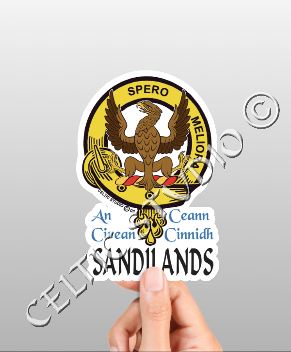 Sandilands Clan Crest Decal | Custom Scottish Heritage Car & Laptop St ...