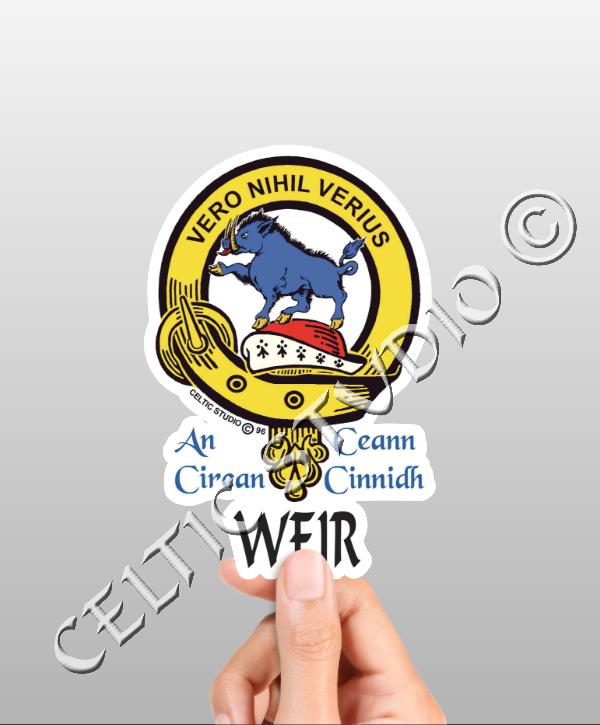 Weir Clan Crest Decal | Custom Scottish Heritage Car & Laptop Stickers ...