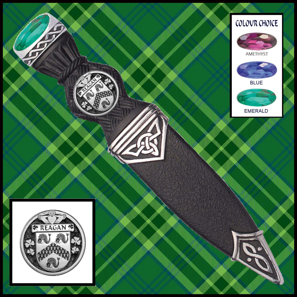 Reagan Interlace Irish Disk Coat of Arms Sgian Dubh, Irish Knife ~ ISD ...