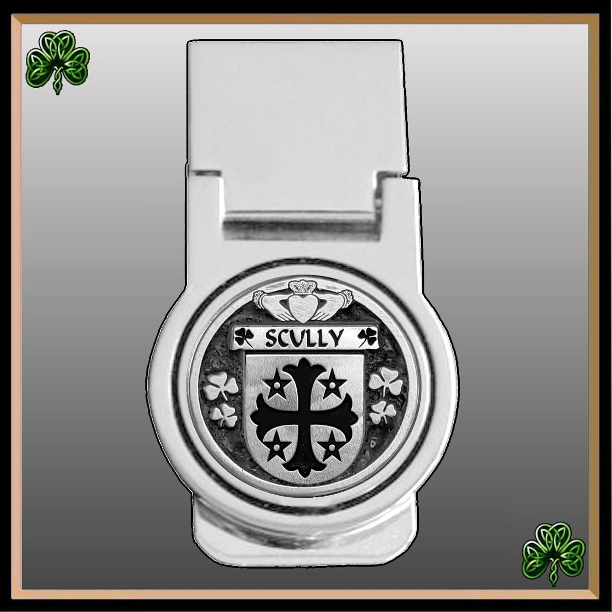 Scully Irish Disk Coat of Arms Round Money Clip – Celtic Studio