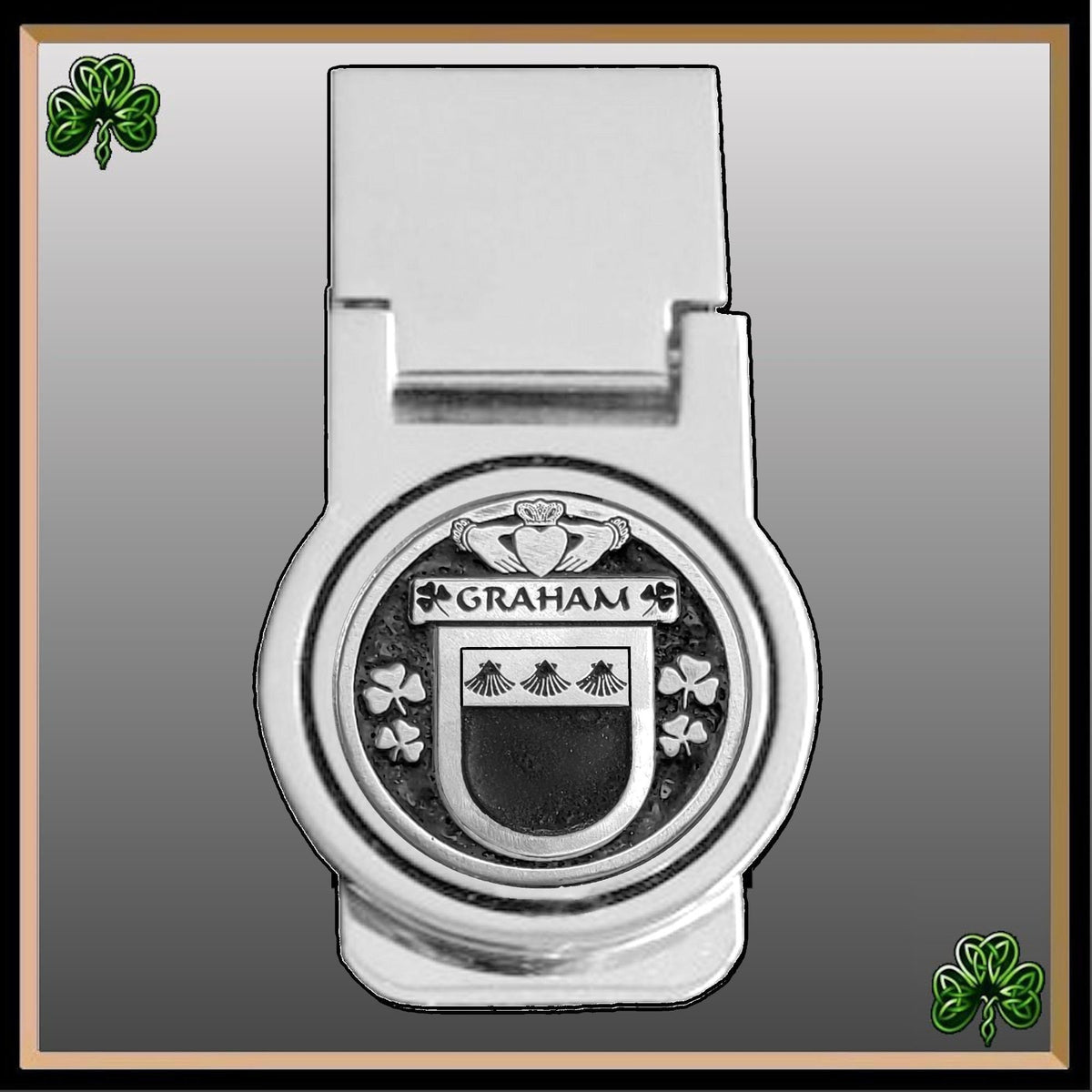 Graham Irish Disk Coat of Arms Round Money Clip – Celtic Studio