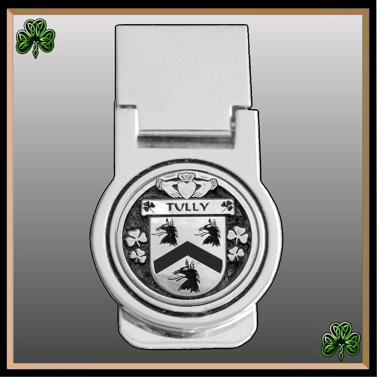 Tully Irish Disk Coat of Arms Round Money Clip – Celtic Studio