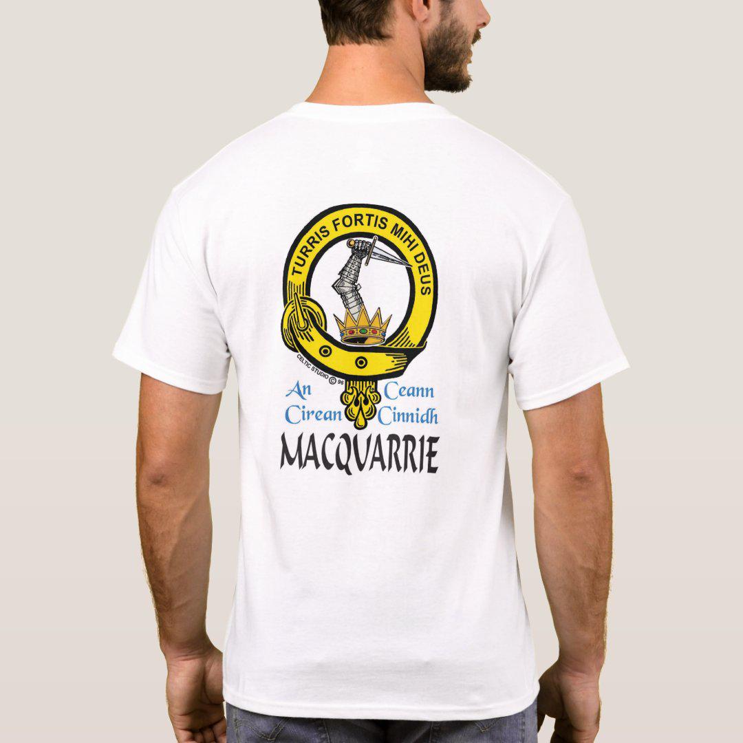 MacQuarrie Scottish Clan Crest Full T-Shirt, Family Crest Shirt ...