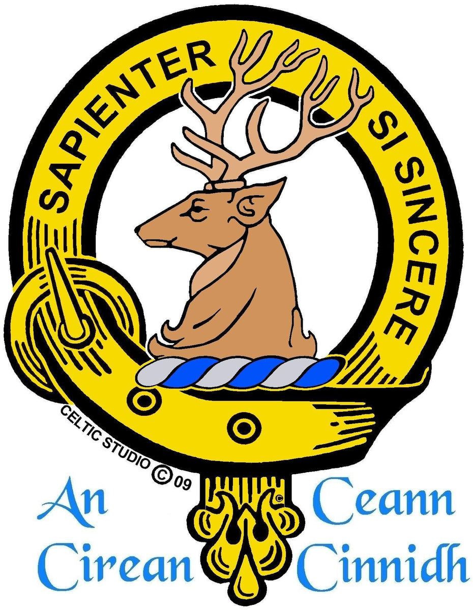 Davidson Clan Crest Badge Whiskey Decanter – Celtic Studio