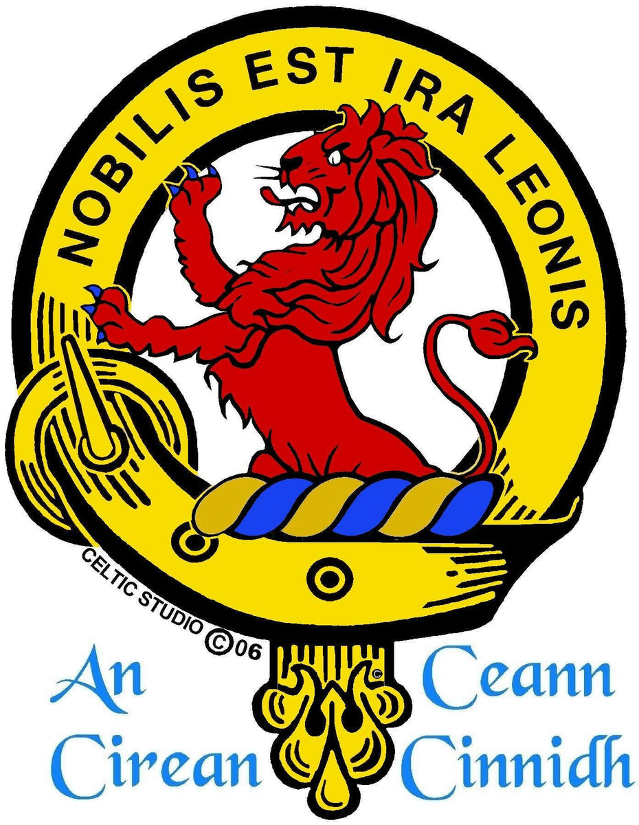 Stuart Clan Crest Scottish Four Thistle Brooch – Celtic Studio