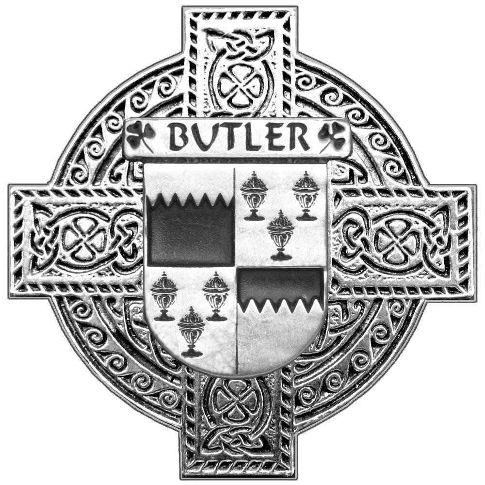 Butler Irish Coat of Arms Celtic Cross Badge – Celtic Studio