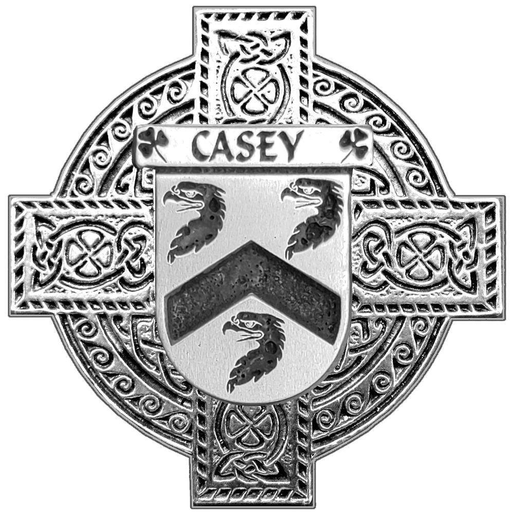 Casey Irish Family Coat Of Arms Celtic Cross Badge – Celtic Studio