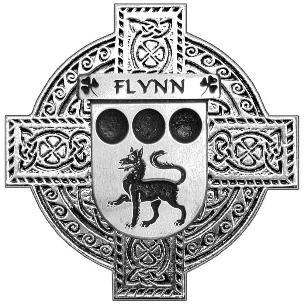 Flynn Irish Family Coat Of Arms Celtic Cross Badge – Celtic Studio
