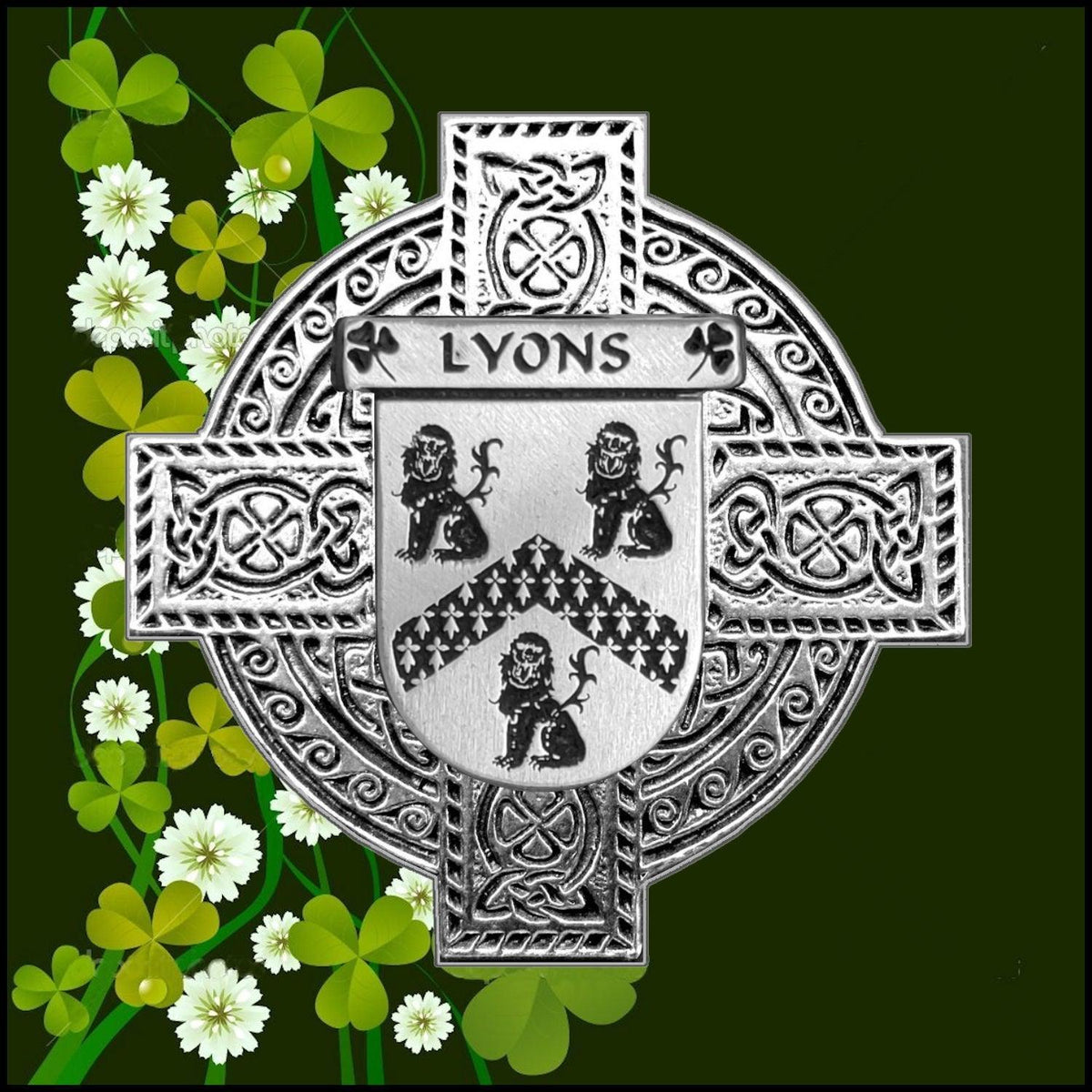 Lyons Irish Coat of Arms Sporran, Genuine Leather – Celtic Studio