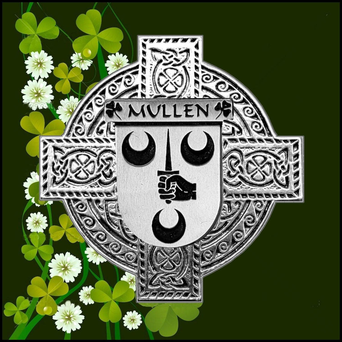 Mullen Irish Coat of Arms Sporran, Genuine Leather – Celtic Studio