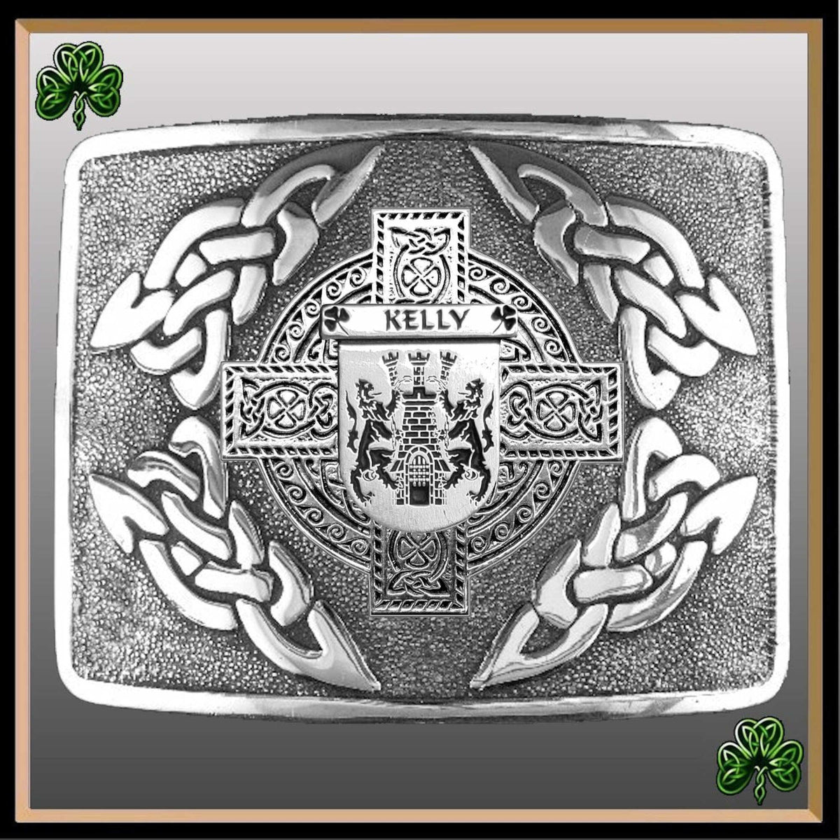 Kelly Irish Coat of Arms Interlace Kilt Buckle – Celtic Studio