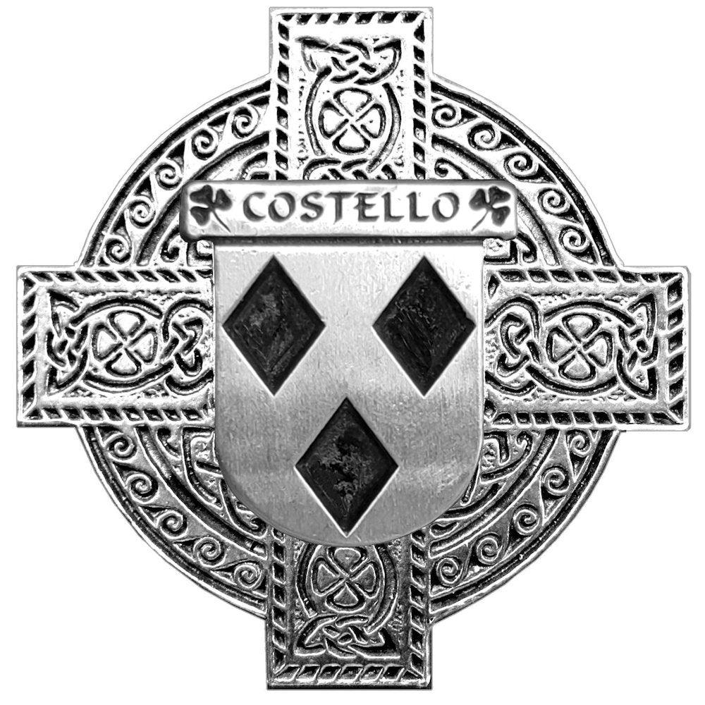 Costello Irish Family Coat Of Arms Celtic Cross Badge – Celtic Studio