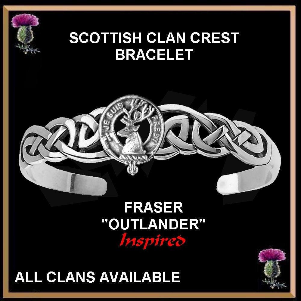 Outlander Inspired Fraser Clan Crest Celtic Cuff Bracelet, Interlace ...